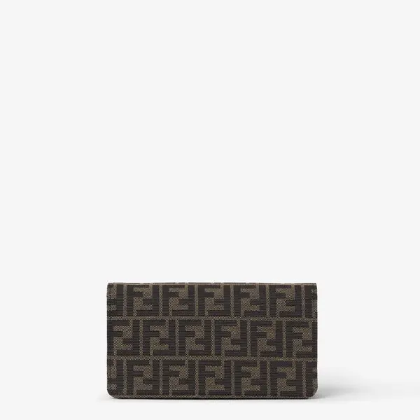 Fendi Tube Wallet On Chain Ff Zucca Jacquard And Leather